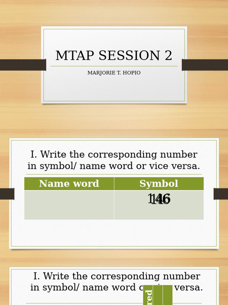 MTAP SESSION 2 GRADE 1 | PDF