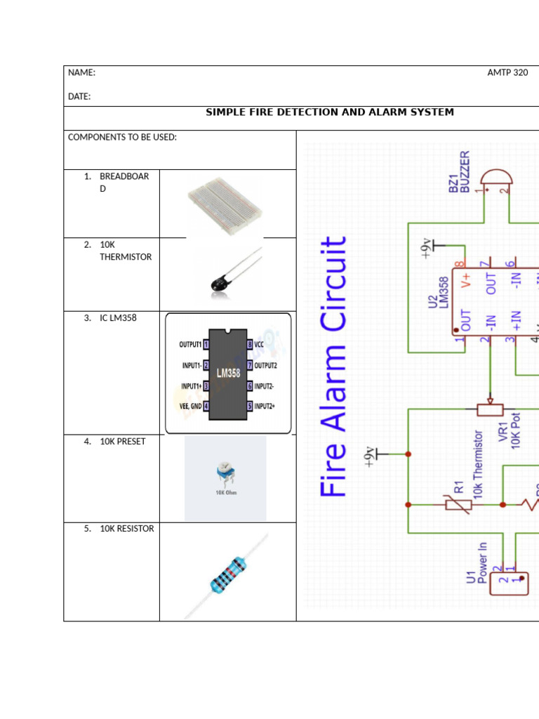 Simple Fire Alarm System Components | PDF