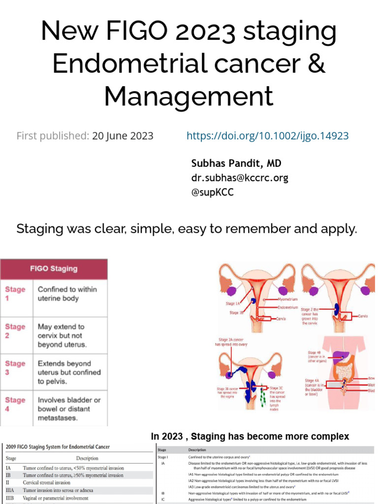 Endometrium New FIGO Staging | PDF | Ovarian Cancer | Cancer