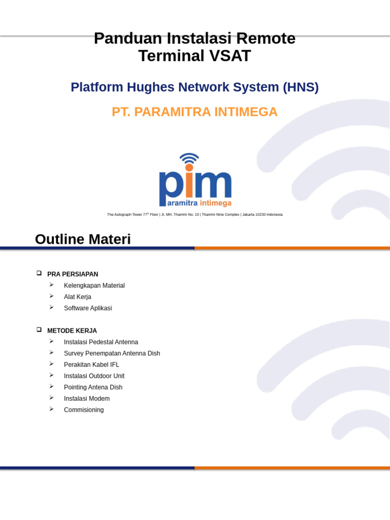 Presentasi PIM - Training VSAT RTGS HNS - 20240508 | PDF