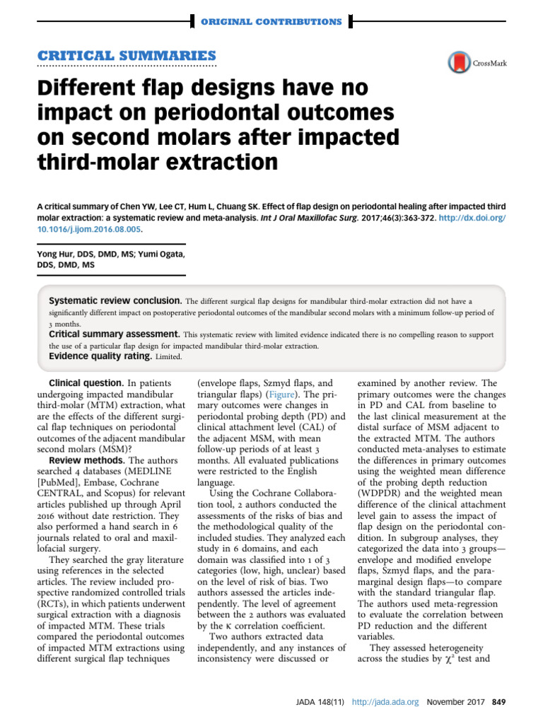 Different Flap Designs Have No Impact On Periodont | PDF ...