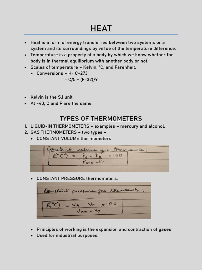 HEAT | PDF | Thermal Expansion | Gases