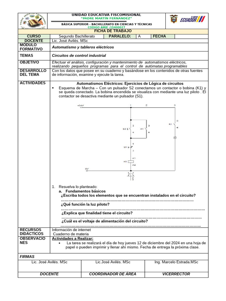 Ficha Automatismos 2do | PDF