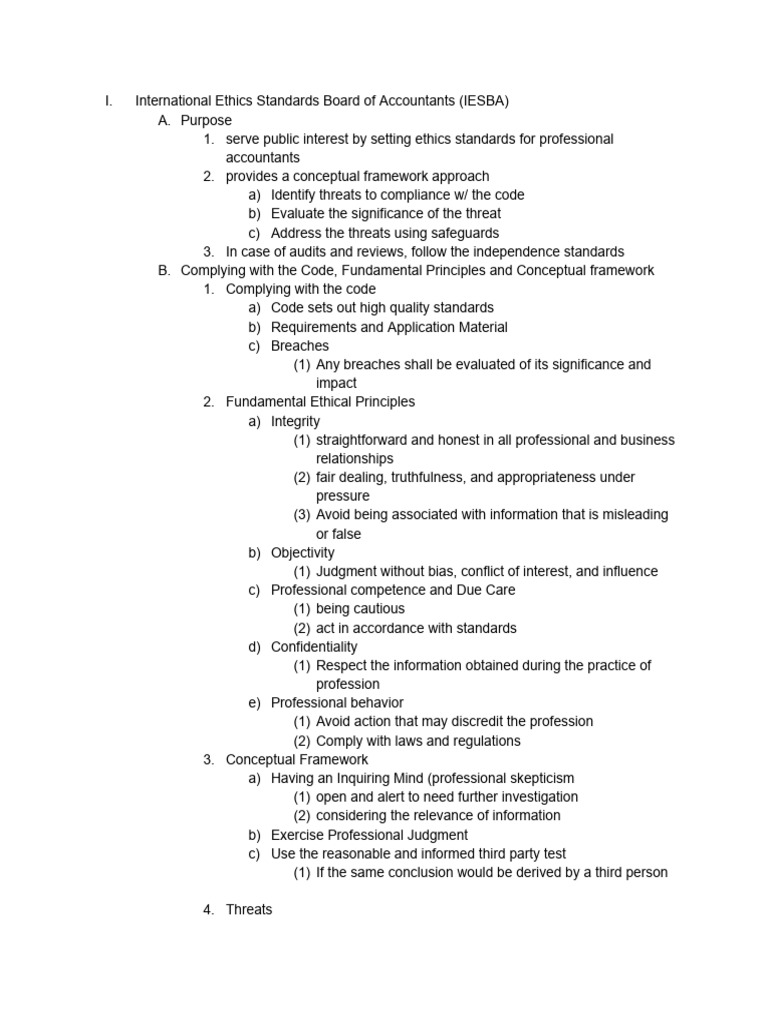 IESBA Ethics Standards for Accountants | PDF | Audit | Conflict Of Interest