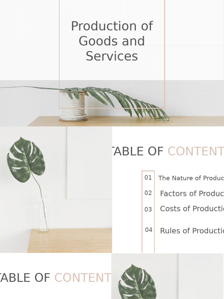 Production of Goods and Services | PDF | Goods | Factors Of Production