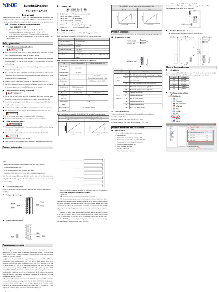 XL 2AD2DA V ED Fast Manual | PDF | Programmable Logic Controller ...