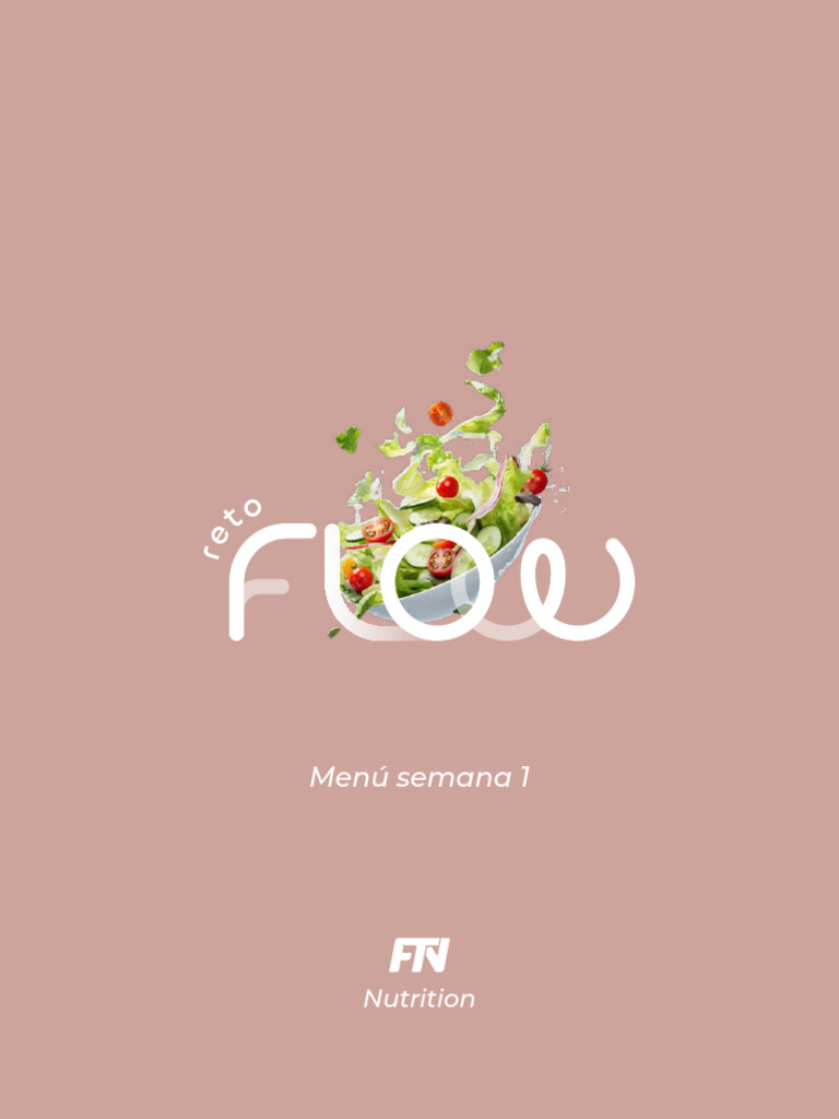 Menú Semanal Reto Flow | PDF | ensalada | Cocinando