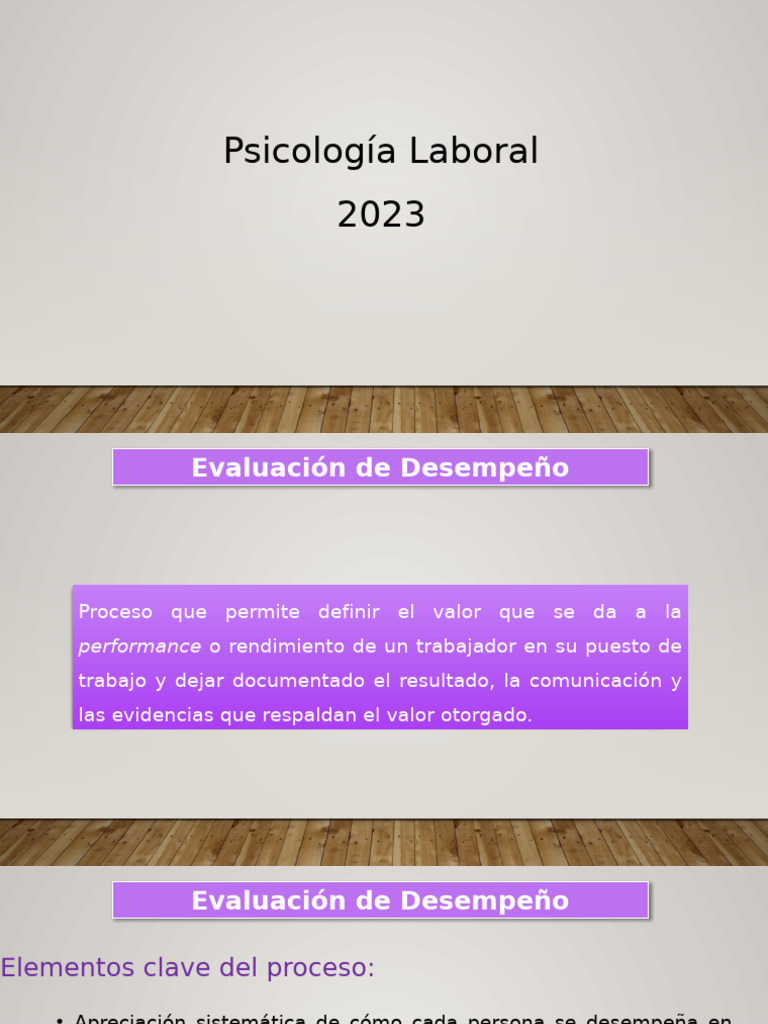 Conferencia 8 - Evaluaciขn de Desempeคo | PDF | Evaluación