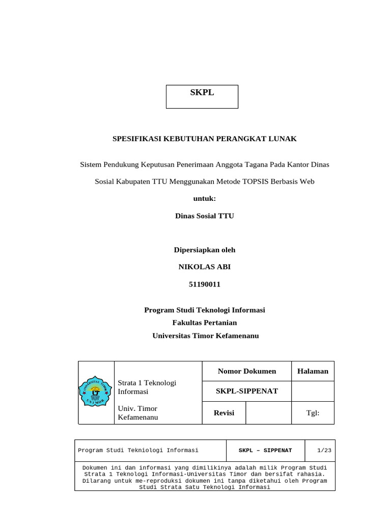 SKPL Niko | PDF