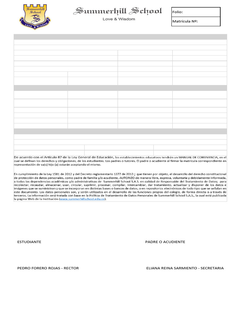 P3 Hoja de matrÃ­cula | PDF | Gobierno y personalidad