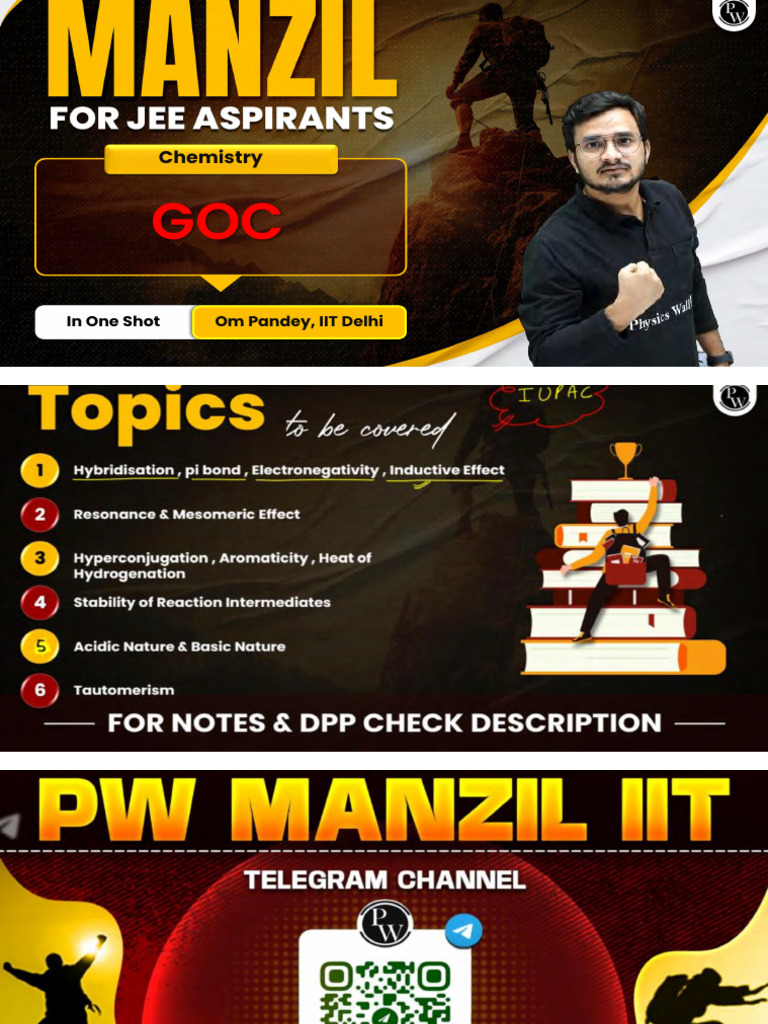 GOC Class Notes Manzil JEE 2025. | PDF