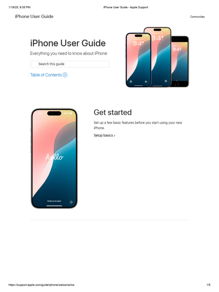 Iphone User Guide - Apple Support | PDF | I Phone | Apple Inc.
