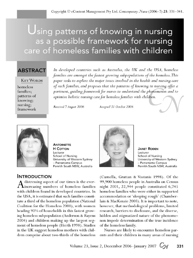Using Patterns of Knowing in Nursing As A Possible | PDF