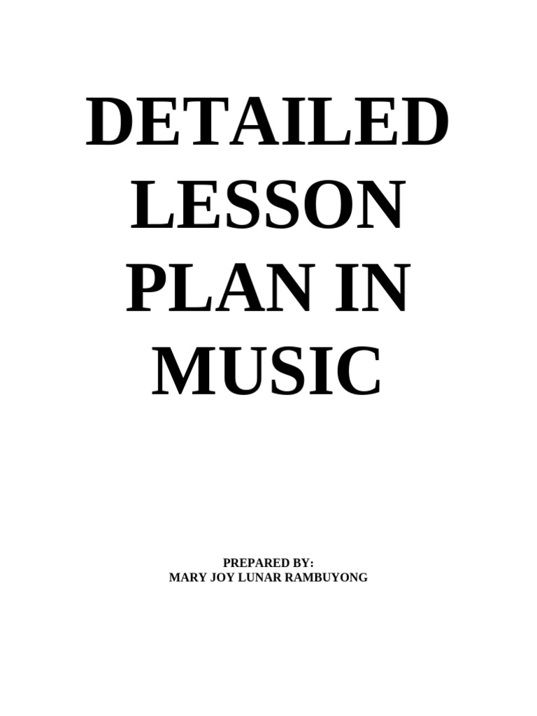 Detailed Lesson Plan in Music 2 | PDF | Lesson Plan