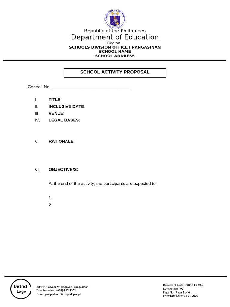 School Activity Program | PDF | Government