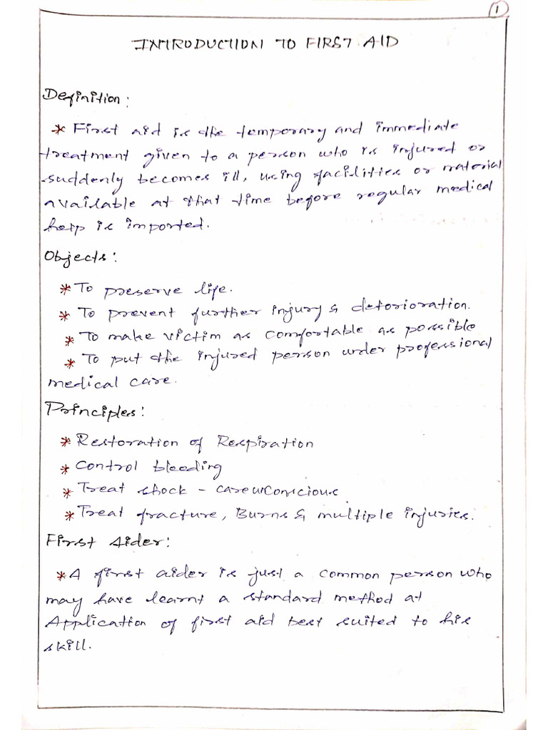 First Aid Pdf