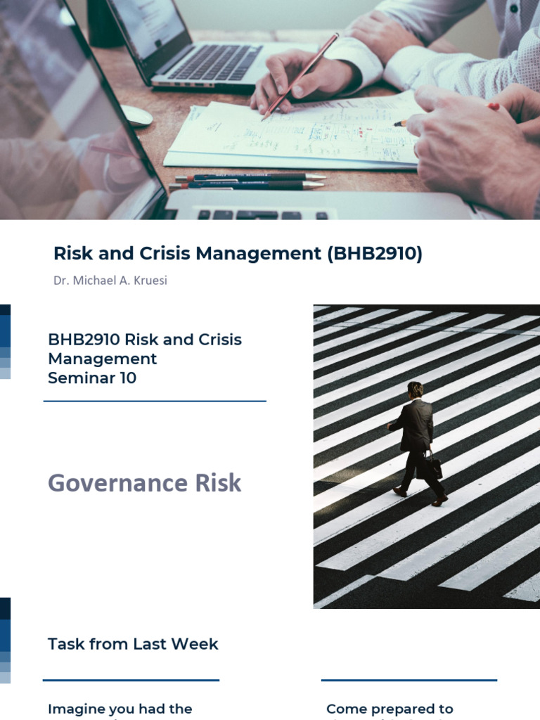 RCM Seminar 4 - Governance Risk (Student) | PDF | Governance | Risk