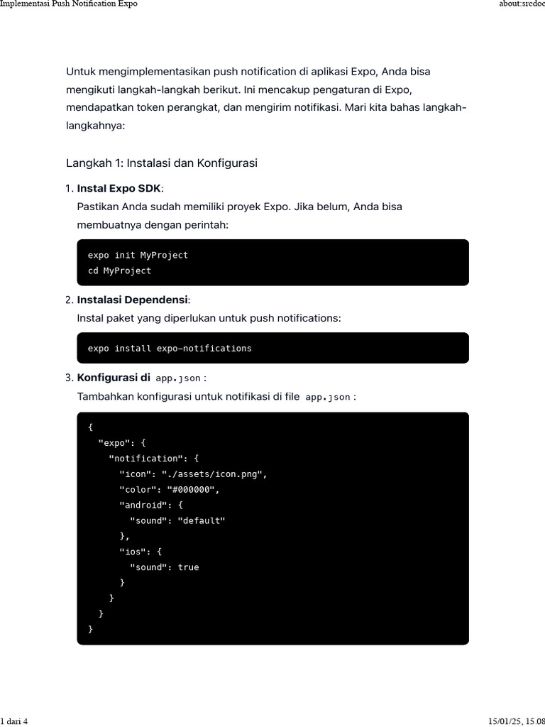 Implementasi Push Notification Expo | PDF