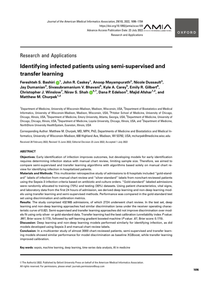 Identifying Infected Patients Using Semi-Supervised and | PDF | Deep ...