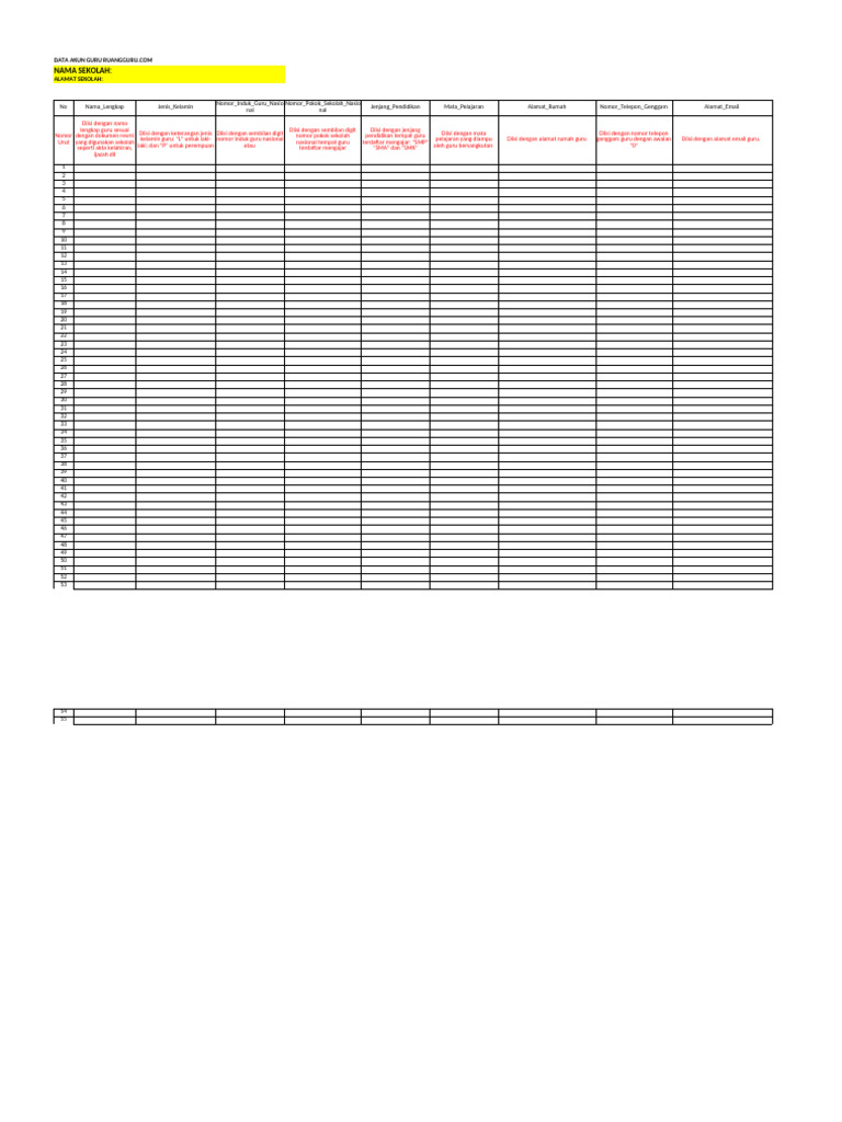 Format Data Guru - Ruangguru | PDF