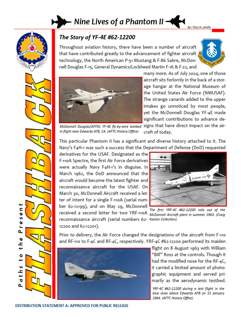 Yf-4e Phantom II CCV | PDF | Aircraft Flight Control System | Mc ...