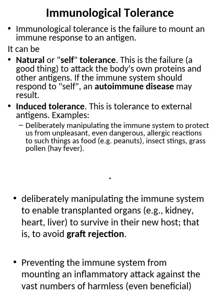 Immunological Tolerance | PDF | Immune Tolerance | T Cell