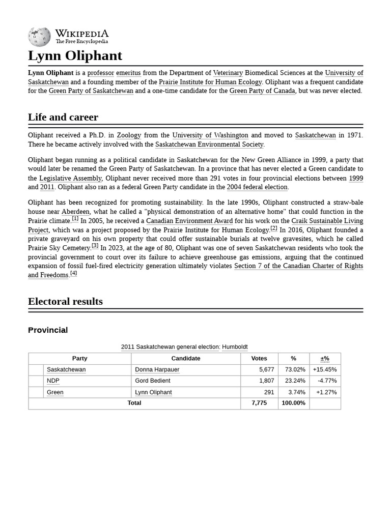 Lynn_Oliphant | PDF | Government | Politics Of Canada