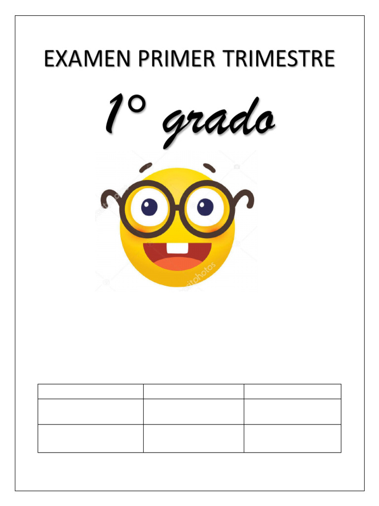 Examen Primer Trimestre Primer Grado Pdf