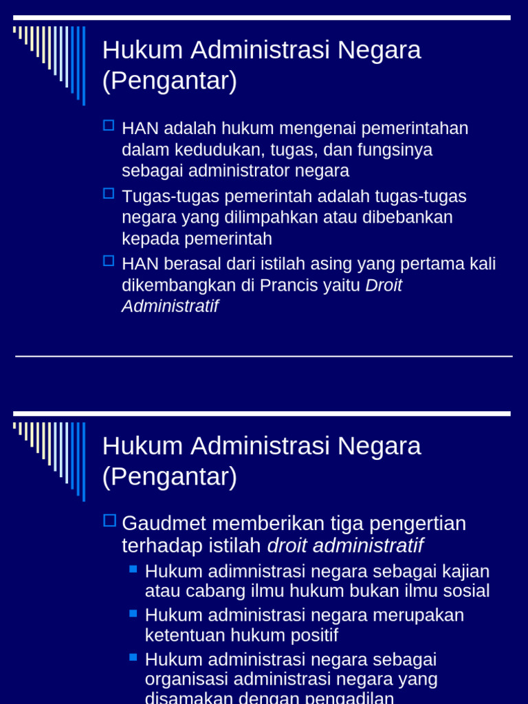 Hukum Administrasi Negara Pertemuan 1, Plus | PDF