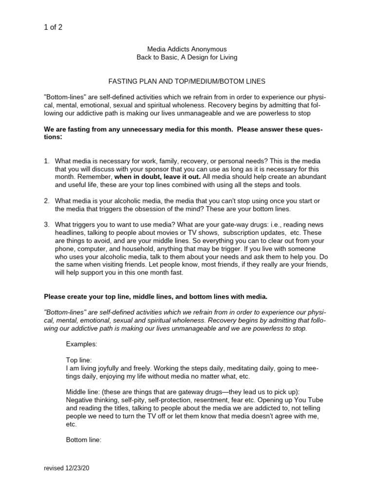 Digital Fasting Plan - 2021 | PDF