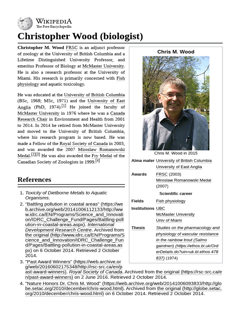 Christopher Wood (Biologist) | PDF
