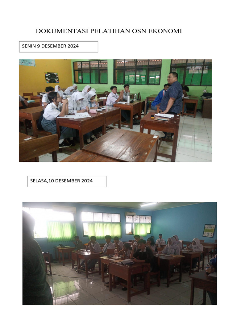 DOKUMENTASI PELATIHAN OSN EKONOMI 1docx | PDF