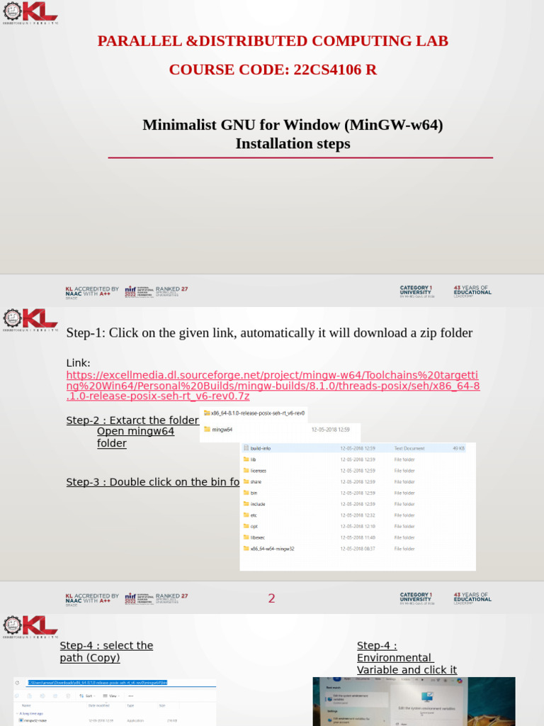 MinGW-w64 Installation Guide | PDF
