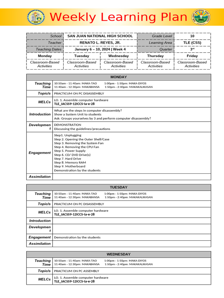 Q3_Week04_REYES_WLP-TLE10-CSS | PDF | Computer Hardware | Computing