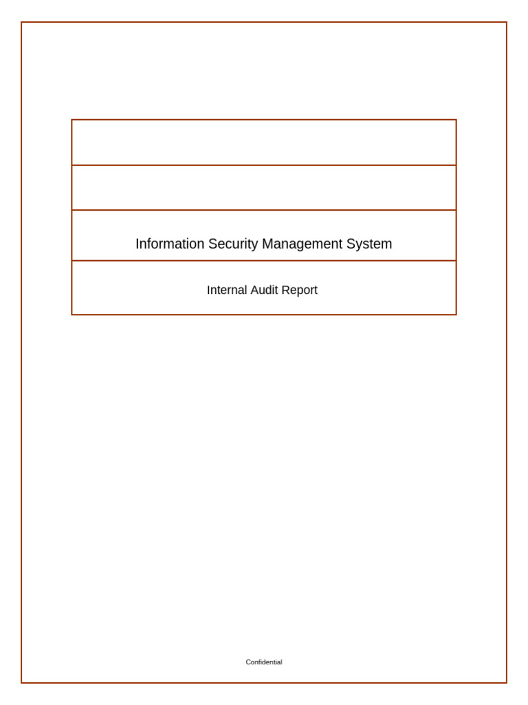 Isms Internal Audit Report Sample Pdf Audit Information Security