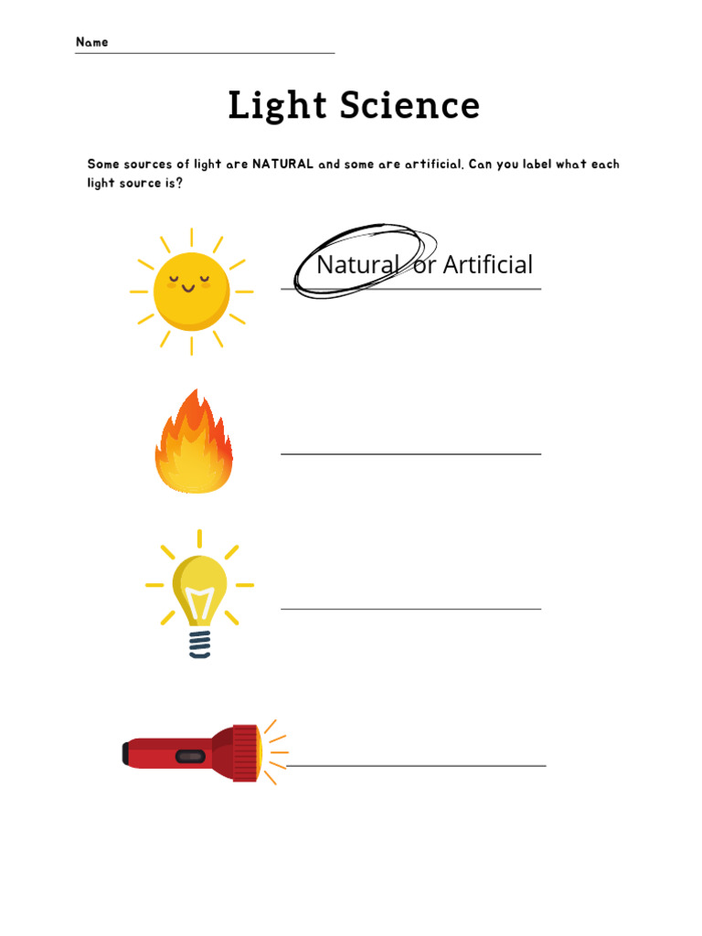 Natural vs. Artificial Light Sources | PDF