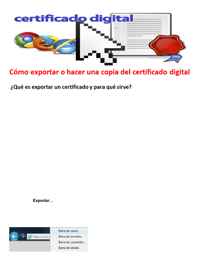 Exportar Certificado Digital en IE | PDF | explorador de Internet | Archivo de computadora
