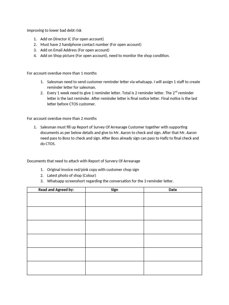 Improving To Lower Bad Debt Risk | PDF