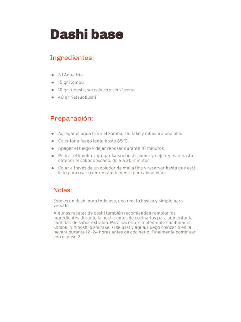 Dashi Base | PDF