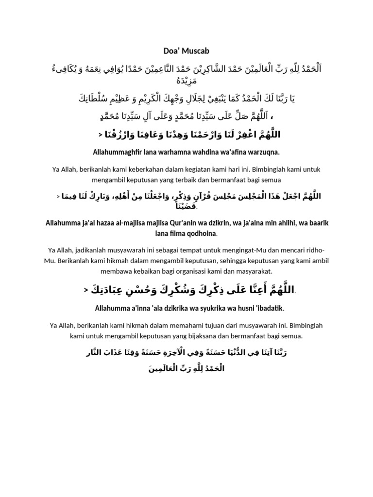 doa muscab | PDF