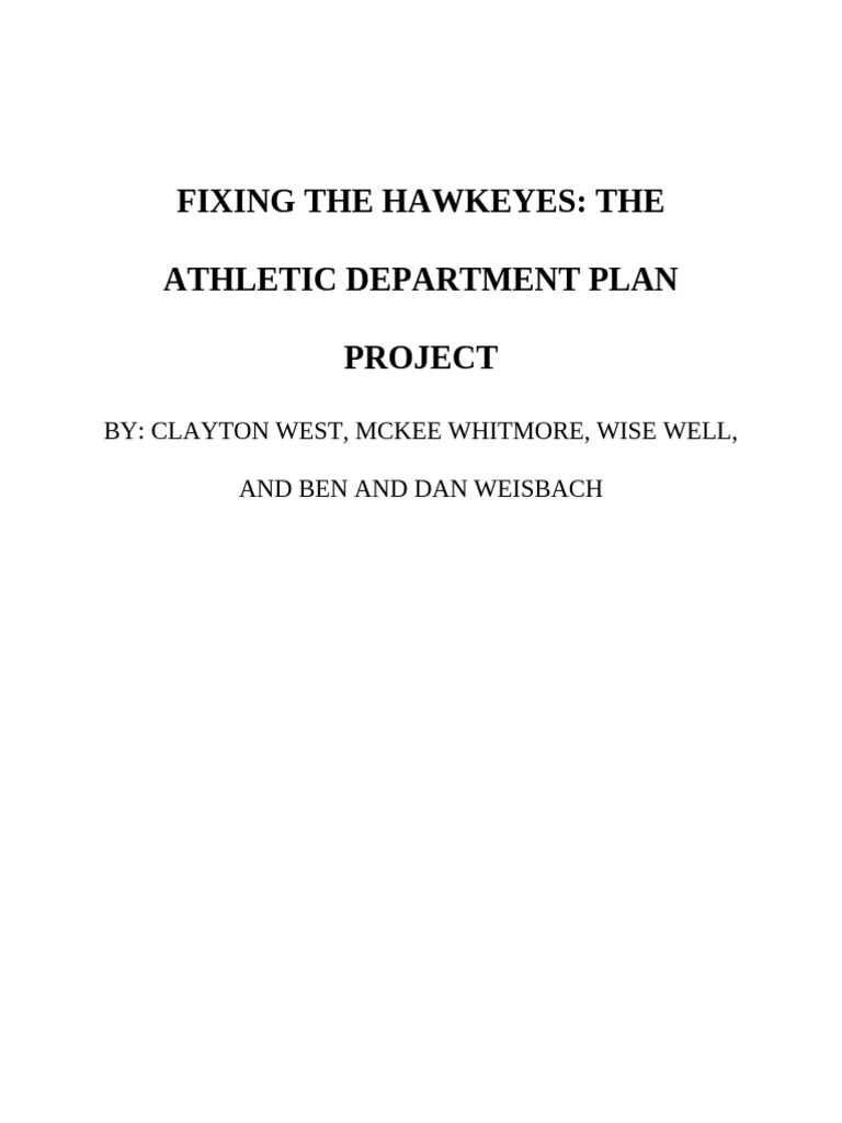 Iowa Hawkeyes Athletic Revamp Plan | PDF | Stress (Biology) | Learning