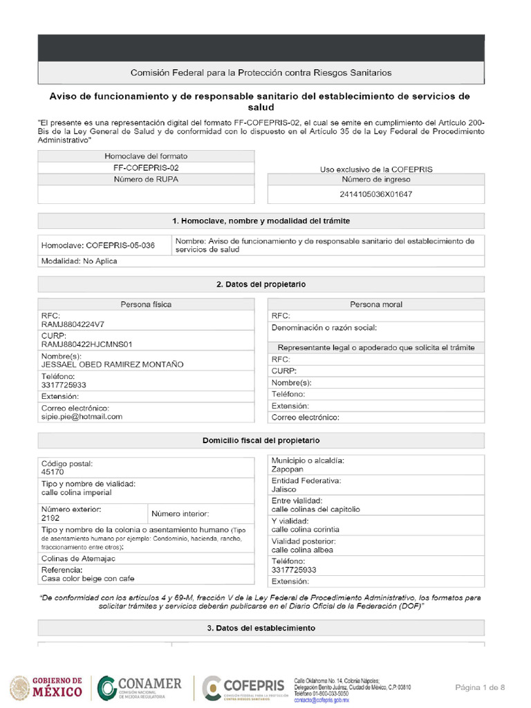 Aviso de Funcionamiento | PDF