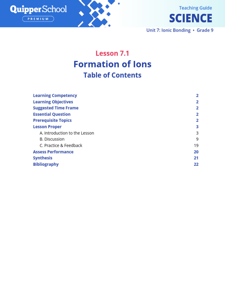 Grade 9: Ionic Bonding Basics | PDF | Ion | Ionic Bonding