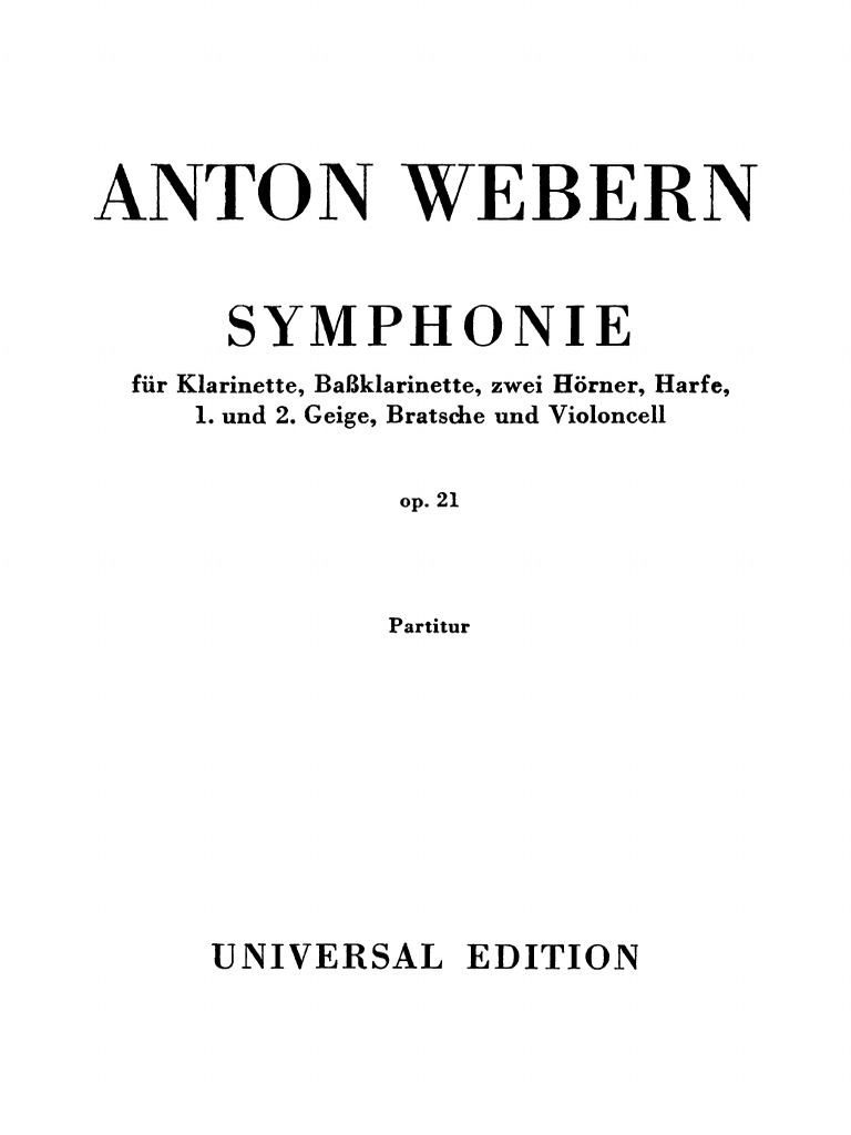 6. Anton Webern, Symphony, Op. 21, first movement | PDF