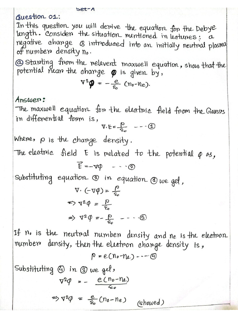 PHY321 PLASMA Assignment (Checked Version) | PDF