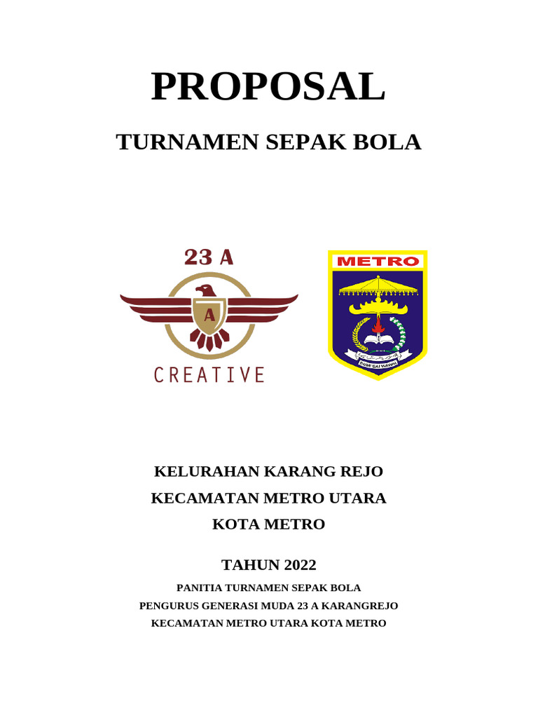 Proposal Turnamen Sepak Bola Pengurus Ka | PDF