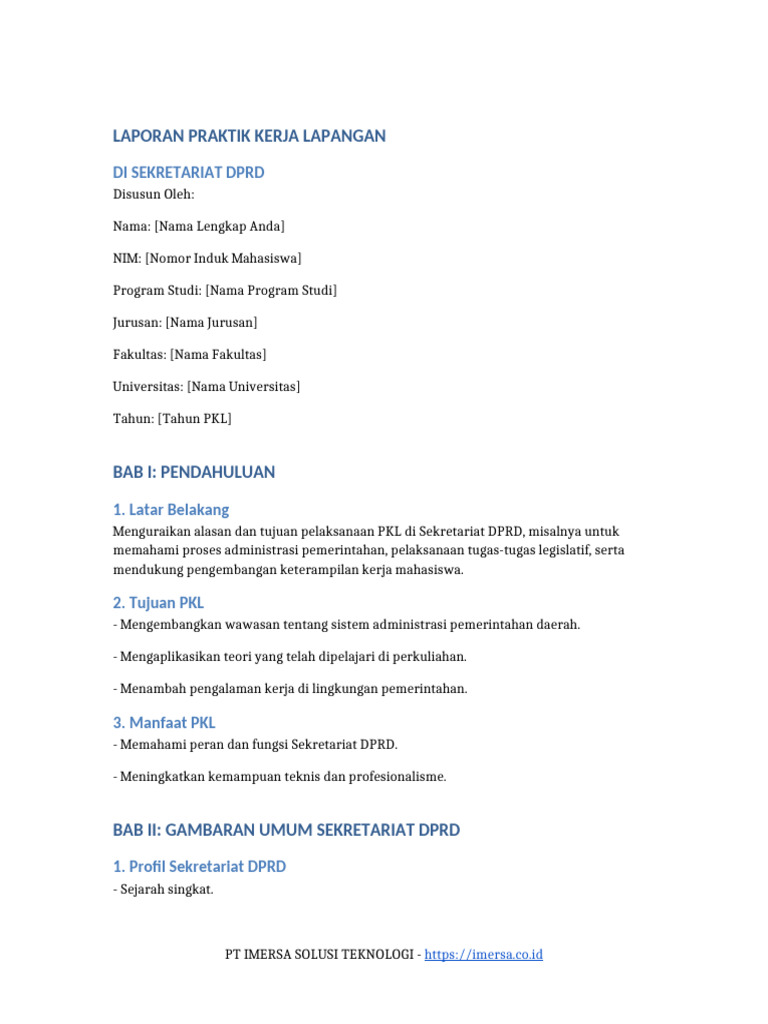 Praktik Kerja Lapangan di DPRD | PDF