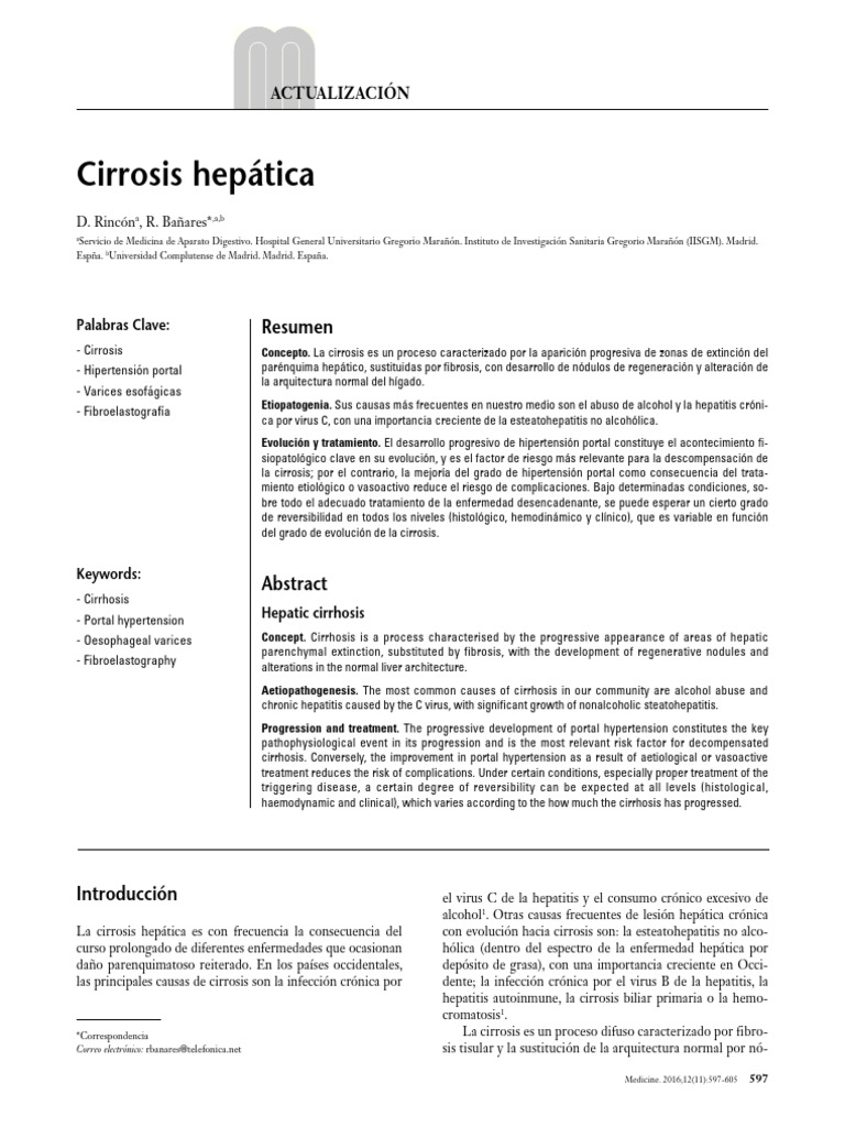 Cirrosis Hepatica | PDF | Cirrosis | Especialidades Medicas
