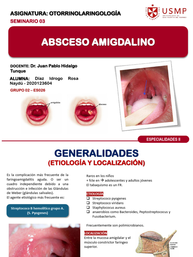 Sinusitis y Abceso Amigdalino | PDF | Estreptococo | Especialidades Medicas