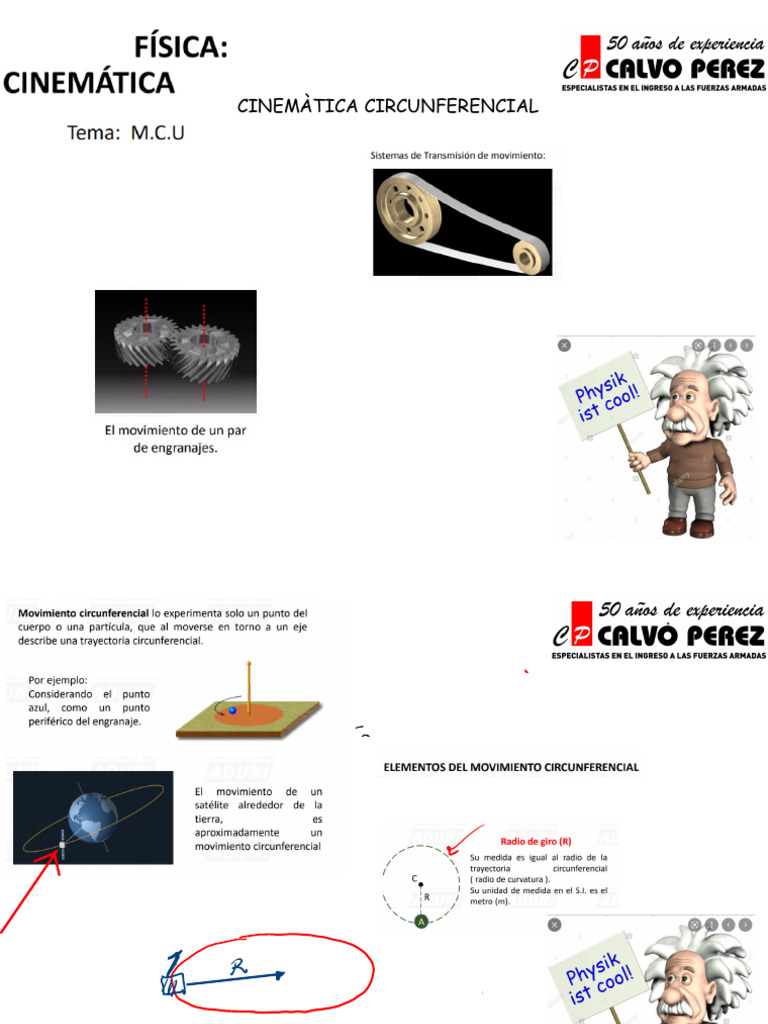 Fisica Repaso Movimiento Circular Mcu Mcuvcs | PDF